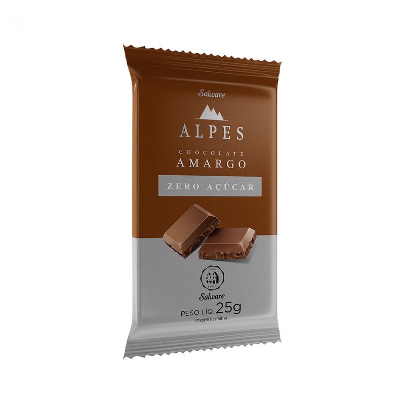 Chocolate Zero Açúcar Amargo Salware - 25g