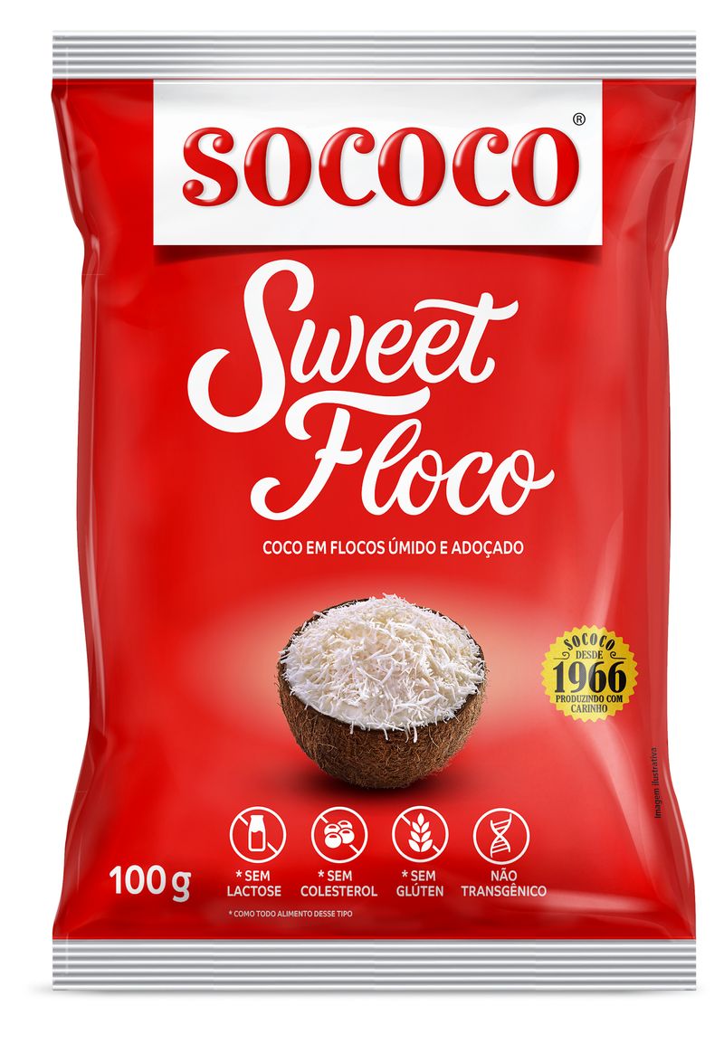 COCO RALADO SWEET FLOCOS 24X100G SOCOCO