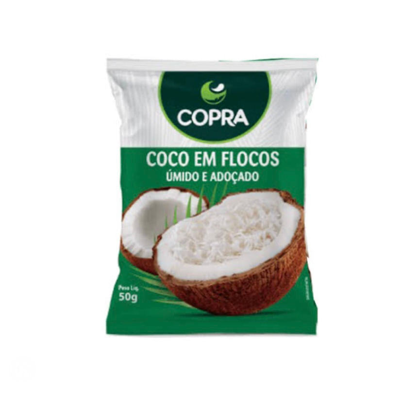 Coco Flocado Úmido E Adoçado Copra 50g