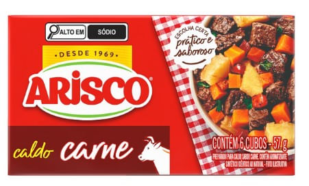 CALDO DE CARNE C/6 TABLETES 57G ARISCO