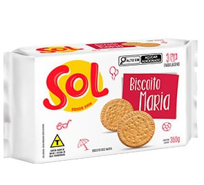 BISCOITO SOL MARIA 350G J.MACEDO