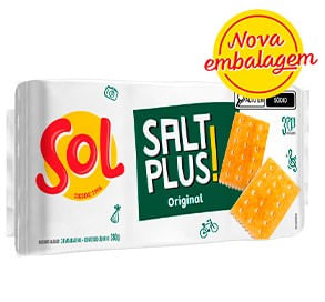BISCOITO SOL SALT PLUS ORIGINAL 360G J.MACEDO