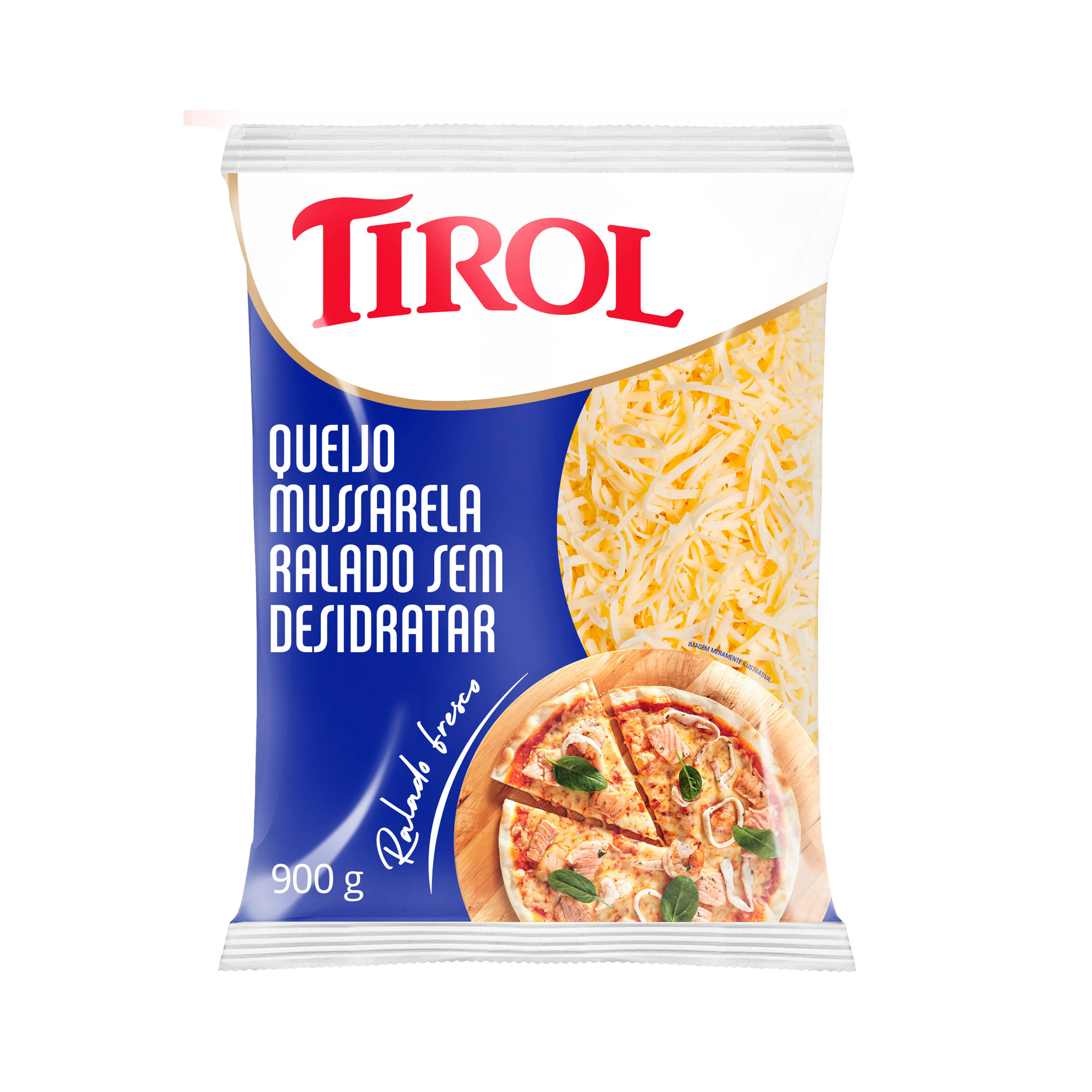 QUEIJO MUSSARELA RALADO FRESCO 900G TIROL